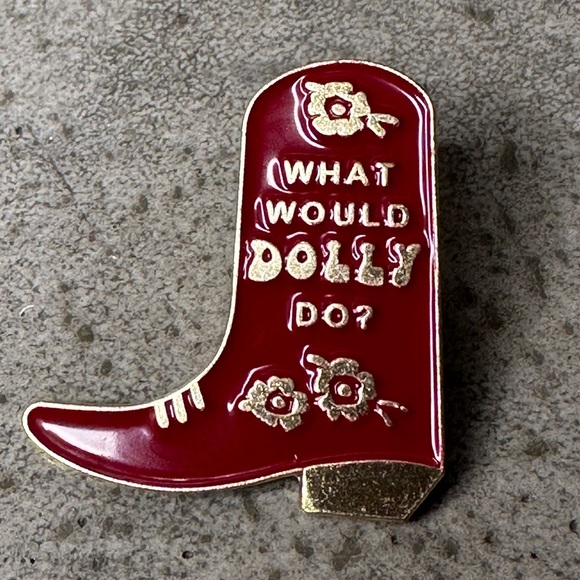 Jewelry | New What Would Dolly Do Dolly Parton Cowboy Boot Enamel Pin ...